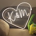 Custom Initials Neon Sign - LED Neon Sign, Wedding Neon Sign - Etsy UK