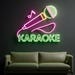 Karaoke Bar Sign, Karaoke Neon Sign, Microphone Neon Light, Stand up ...