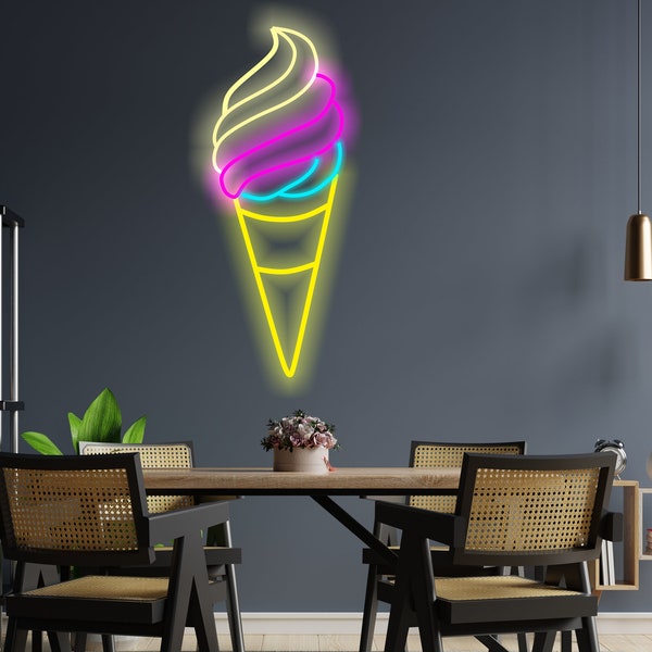 Neon Ice Cream Sign Vintage - Etsy