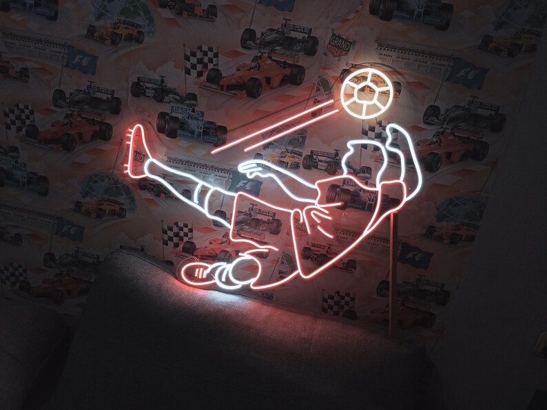Football Player Neon Sign, Football Sign, Football Player Led Decor ...