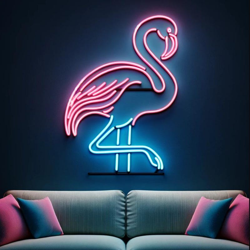 Pink Neon Sign - Etsy