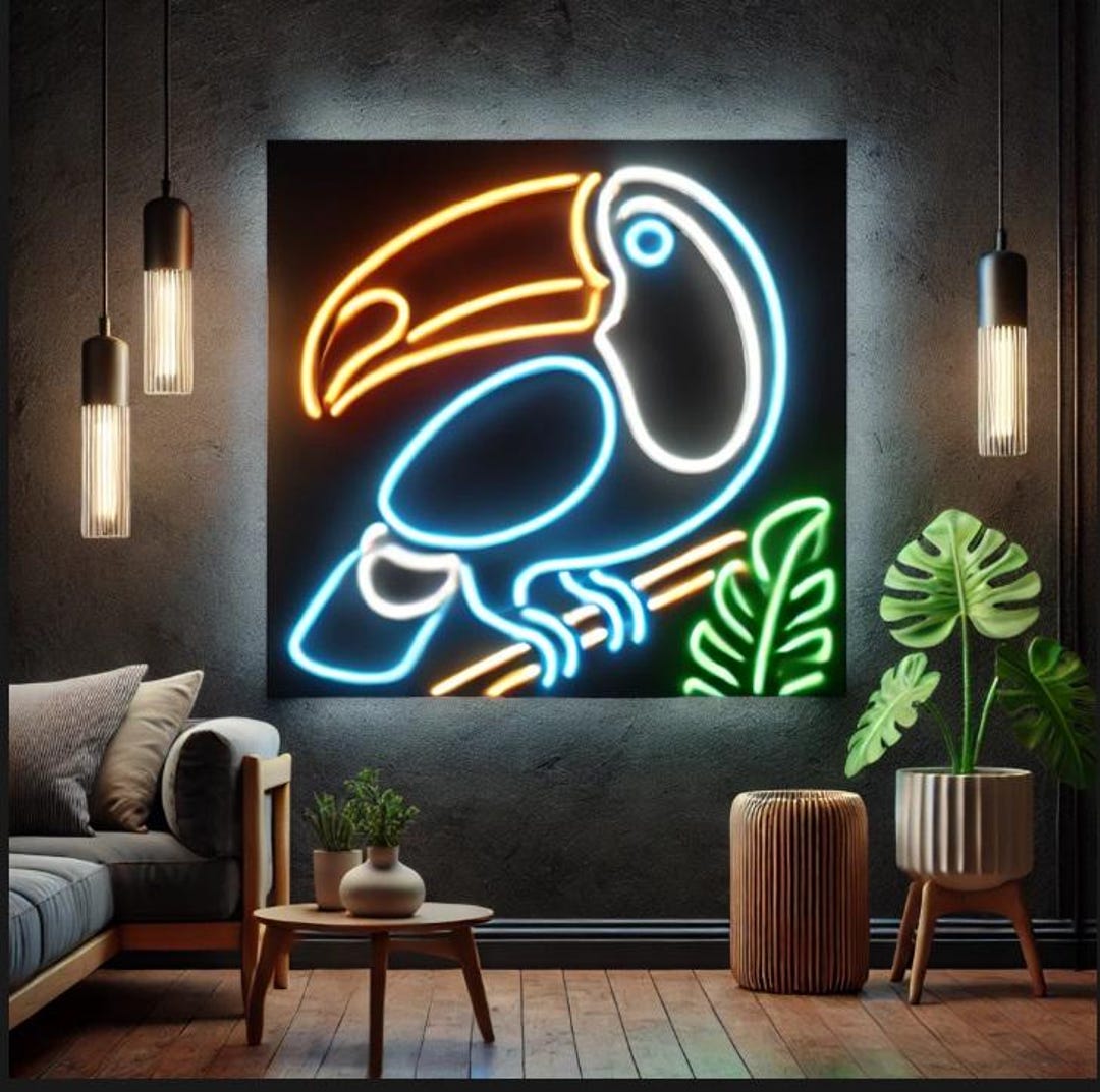 Toucan Neon Sign, Neon Toucan Light, Tropical Bird Neon Sign, Neon ...