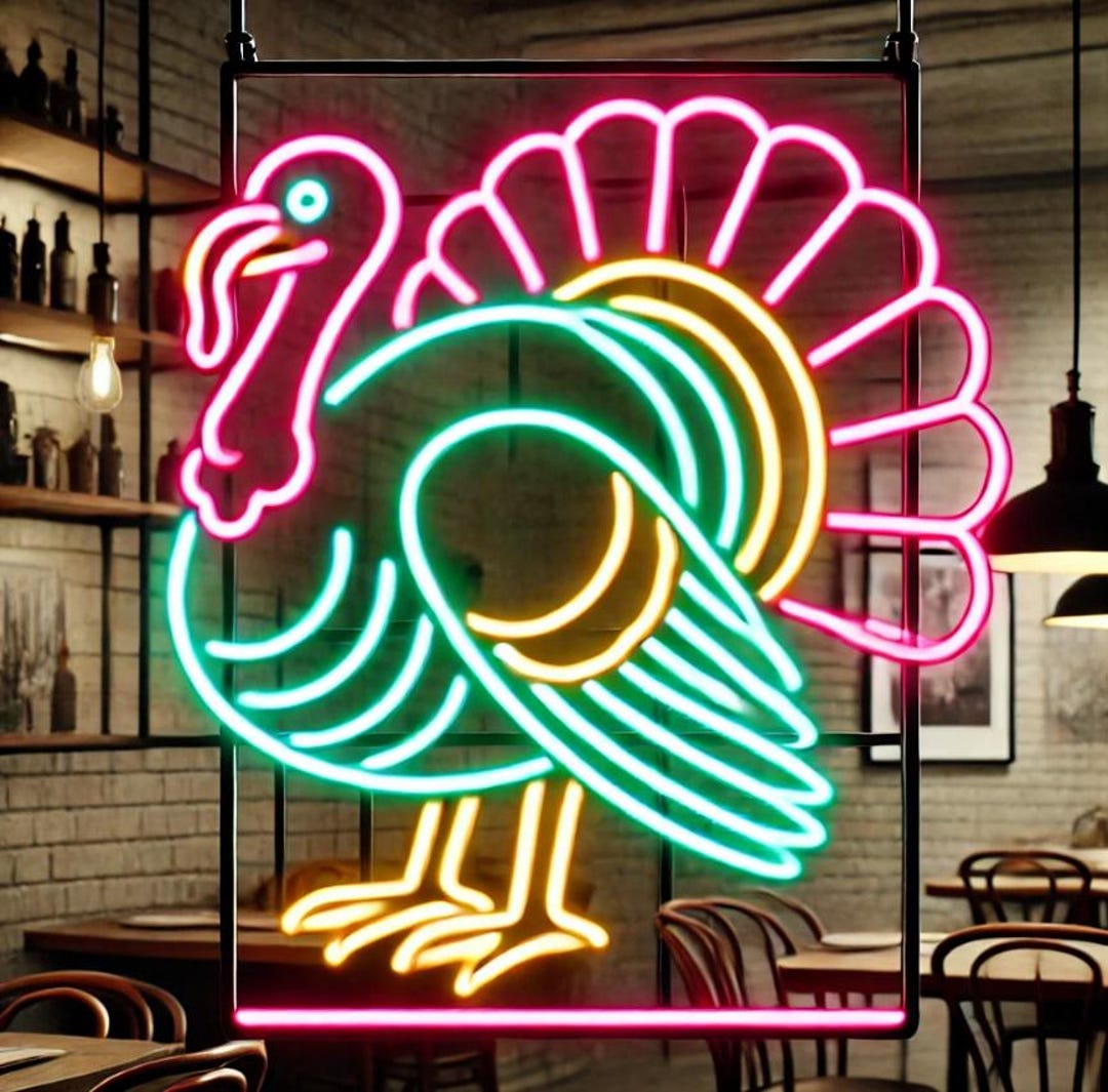 Turkey Neon Sign, Neon Turkey Light, Neon Turkey Decoration ...
