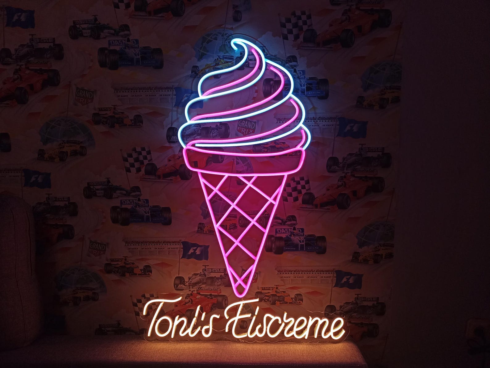 Ice Cream LED Neon Light | Wall Hangings Decor for Home, Bar Neon Sign ...