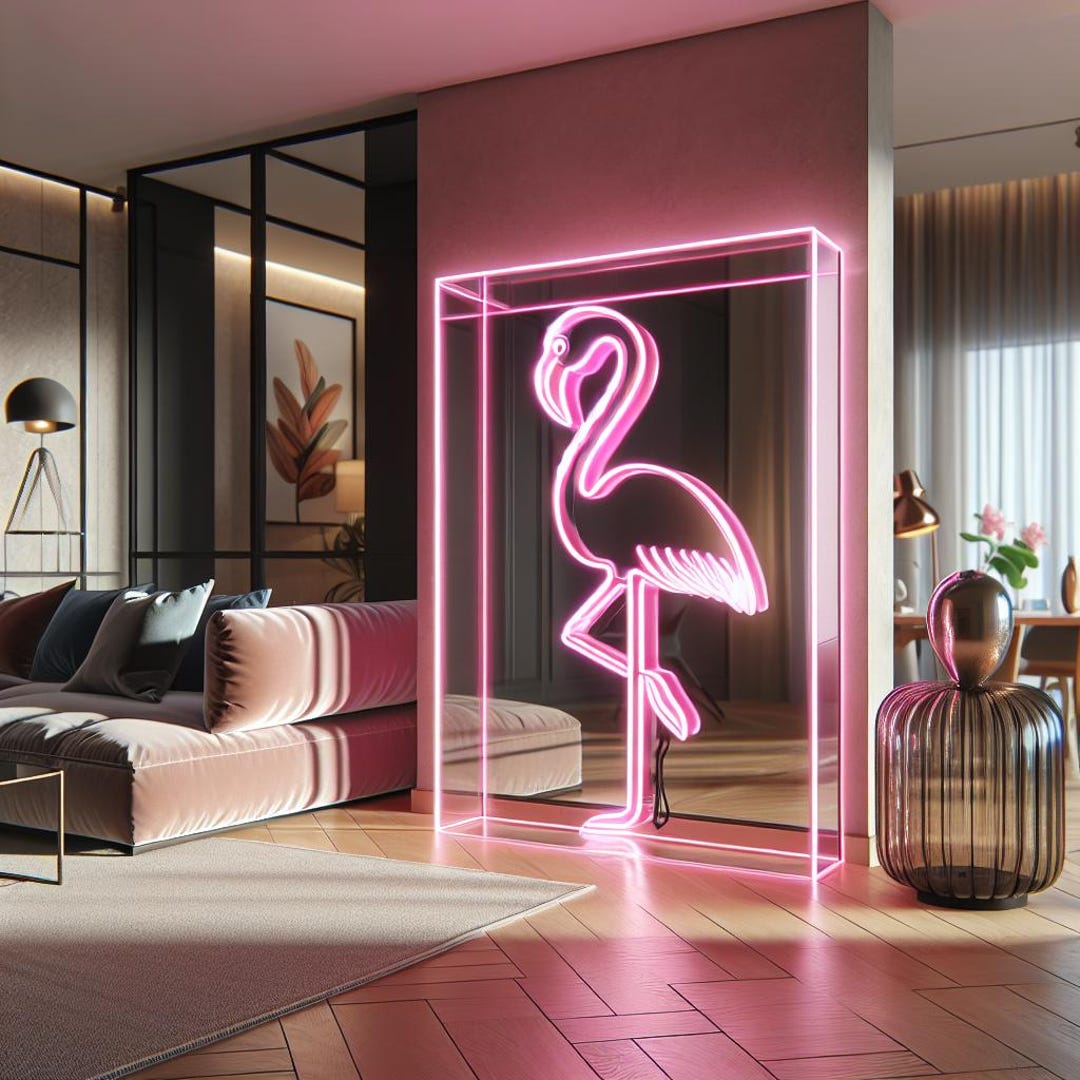 Flamingo - LED Neon Light Signs, Pink LED Neon Sign Wall Decor - Etsy