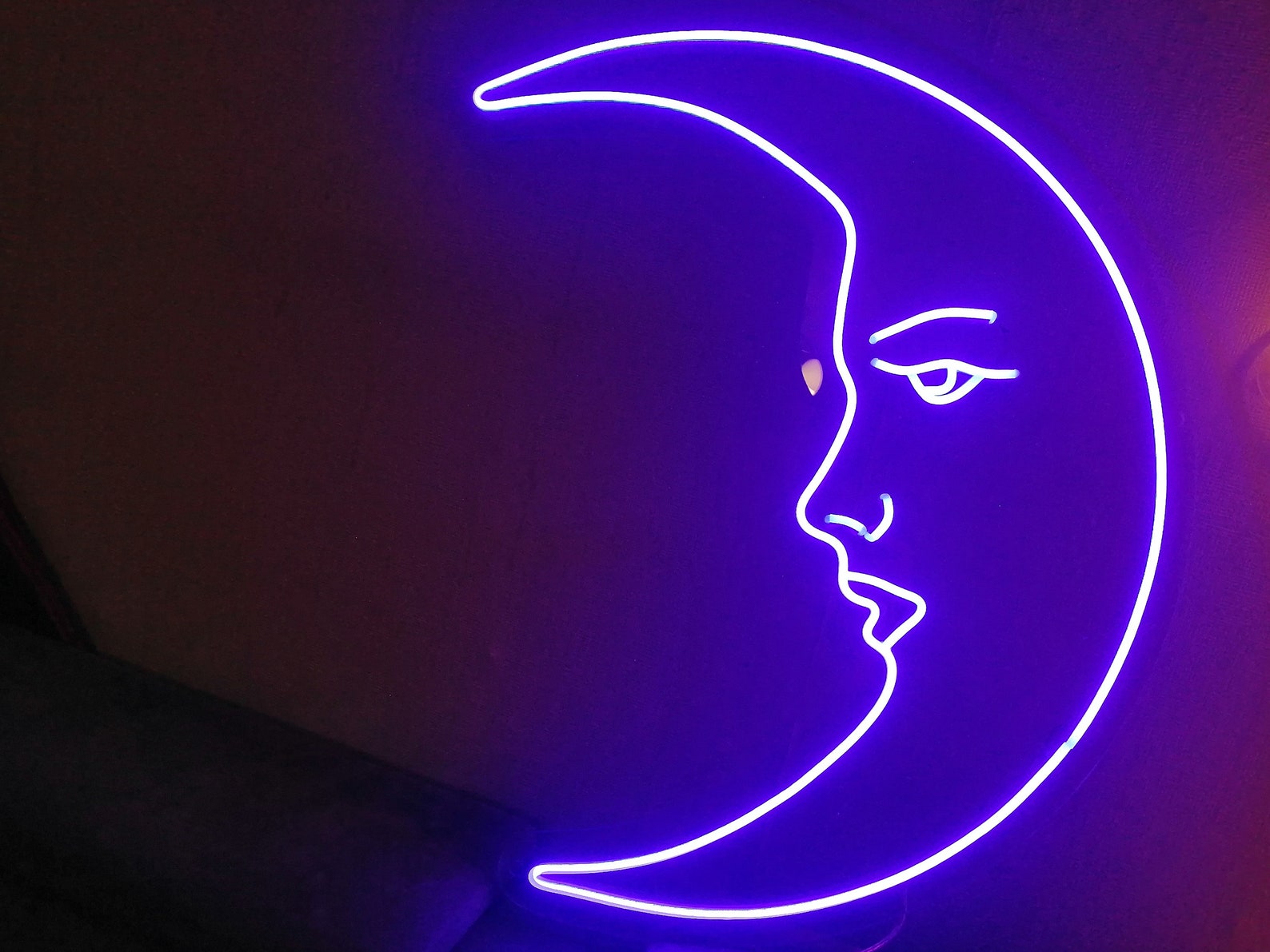 Moon Neon Sign Moon Neon Light Sign Moon Neon Light Neon - Etsy