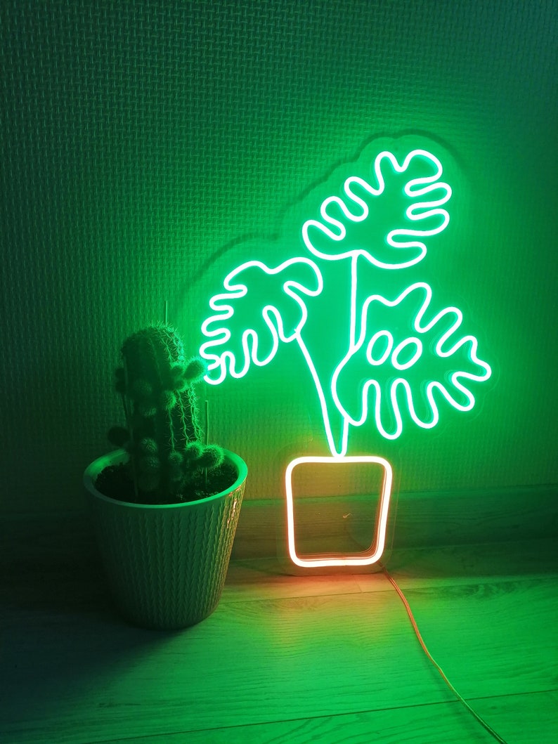 Monstera Leaf LED Neon Sign - Etsy