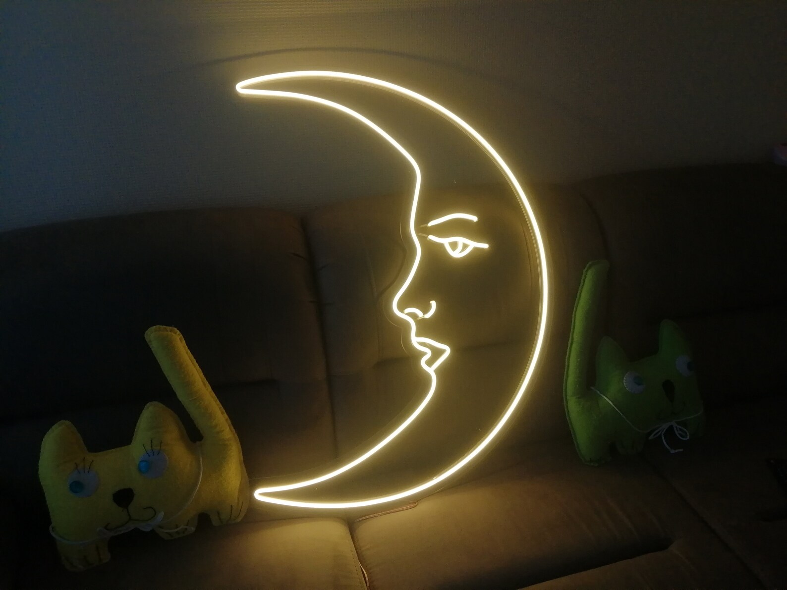 Moon Neon Sign Moon Neon Light Sign Moon Neon Light Neon - Etsy