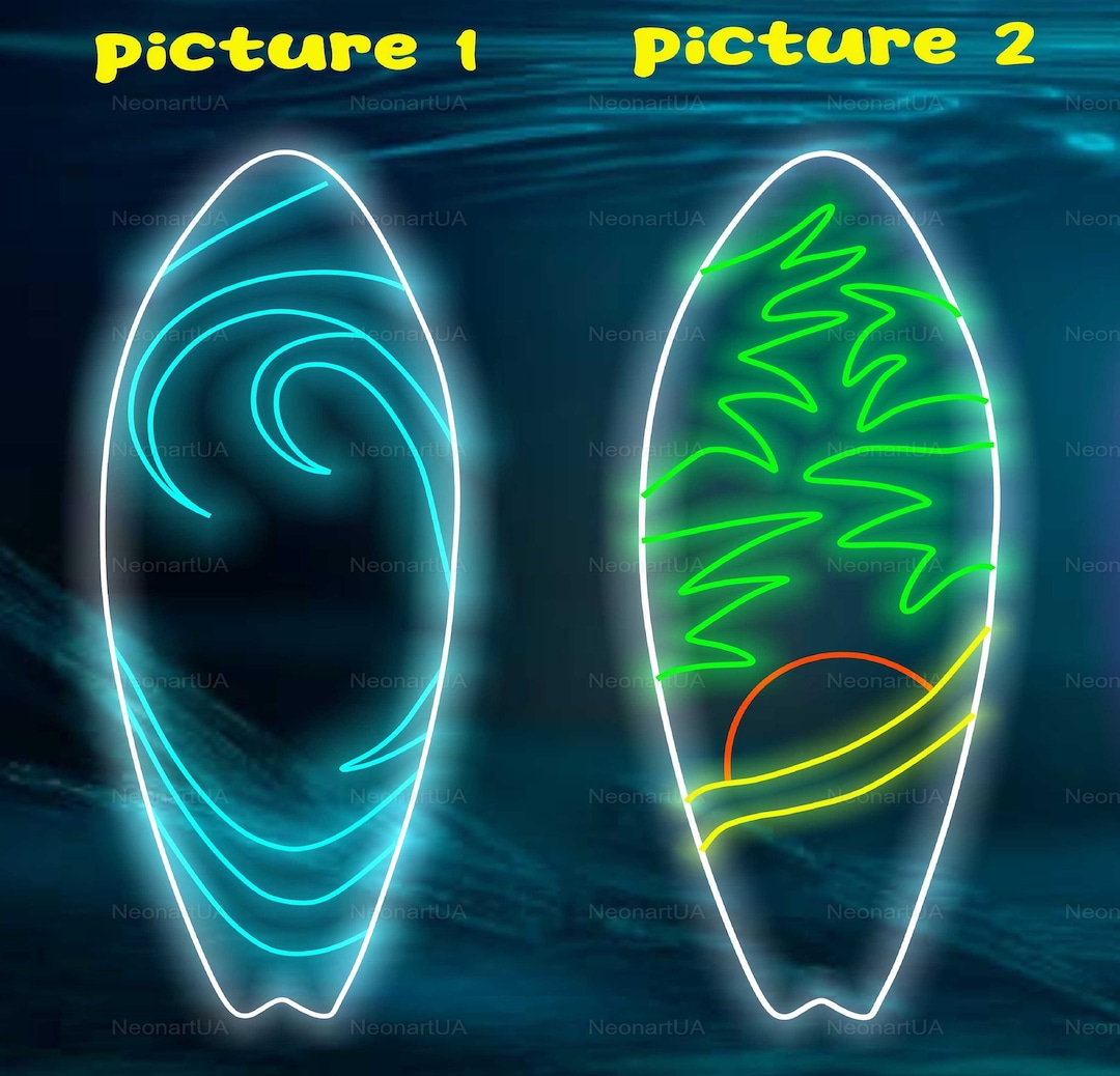 Surfboard Neon Sign, Surfing Led Light, Surf Board Light - Etsy