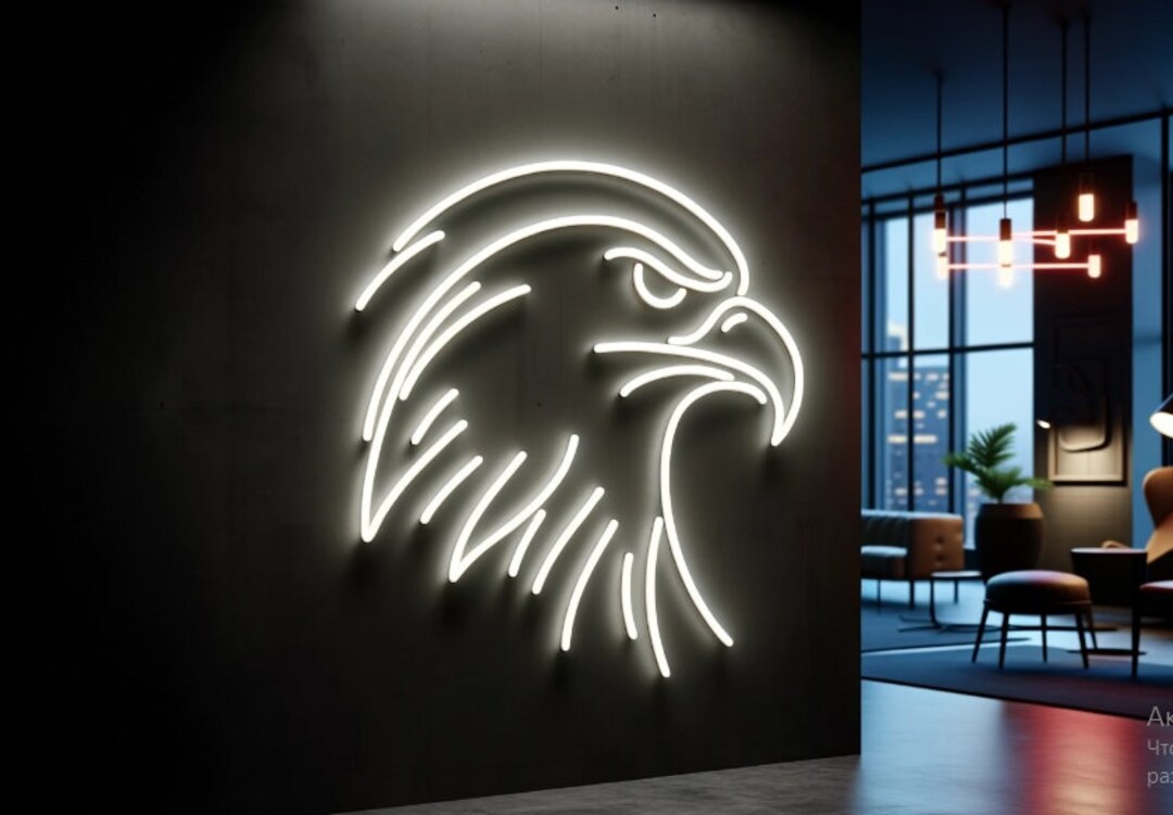 Eagle Neon Sign, Neon Sign With Eagle Design, Eagle-shaped Neon Light ...