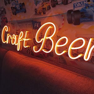 Craft Beer Neon Sign, Craft Beer Led Lights, Glowing Inscription, Neon ...