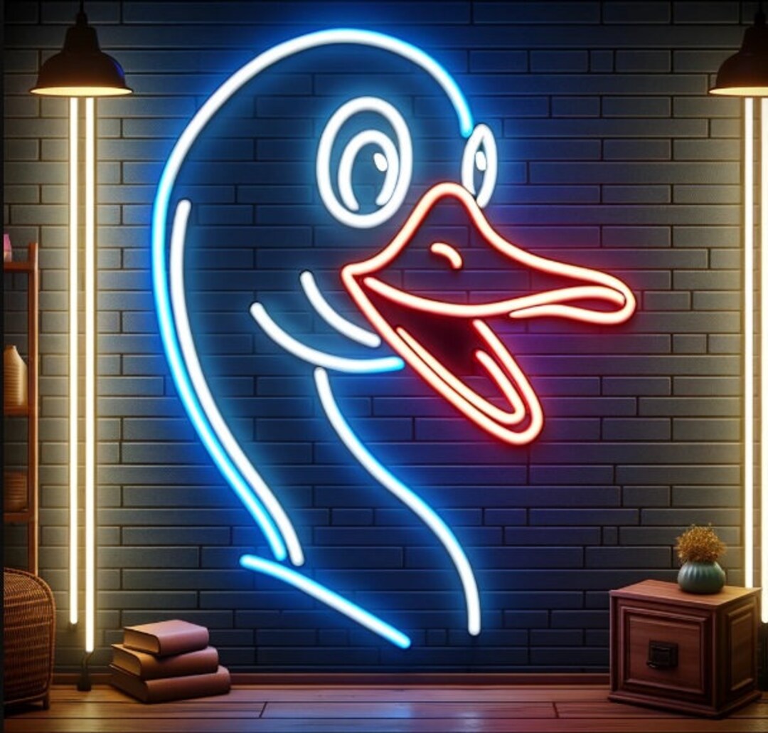 Neon Goose Head Sign, Goose Head Neon Light, Neon Goose Sculpture ...