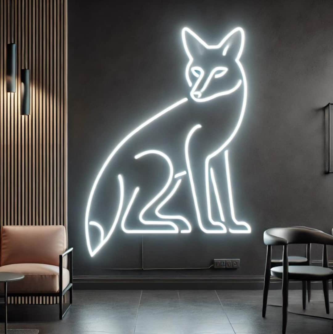 Coyote Neon Sign, Coyote Head Neon Sign, Neon Sign, Wild Coyote Neon ...