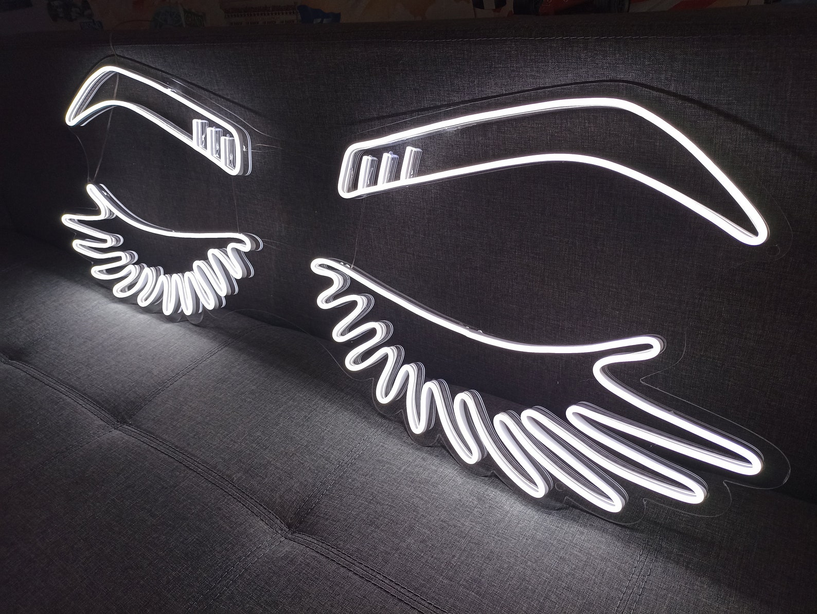 Eyelashes Led Neon Sign, Beauty Salon Sign, Custom Neon Sign, Wall ...