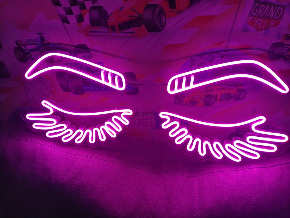 Eyelashes Led Neon Sign Beauty Salon Sign Custom Neon Sign | Etsy