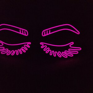 Eyelashes Led Neon Sign Beauty Salon Sign Custom Neon Sign - Etsy