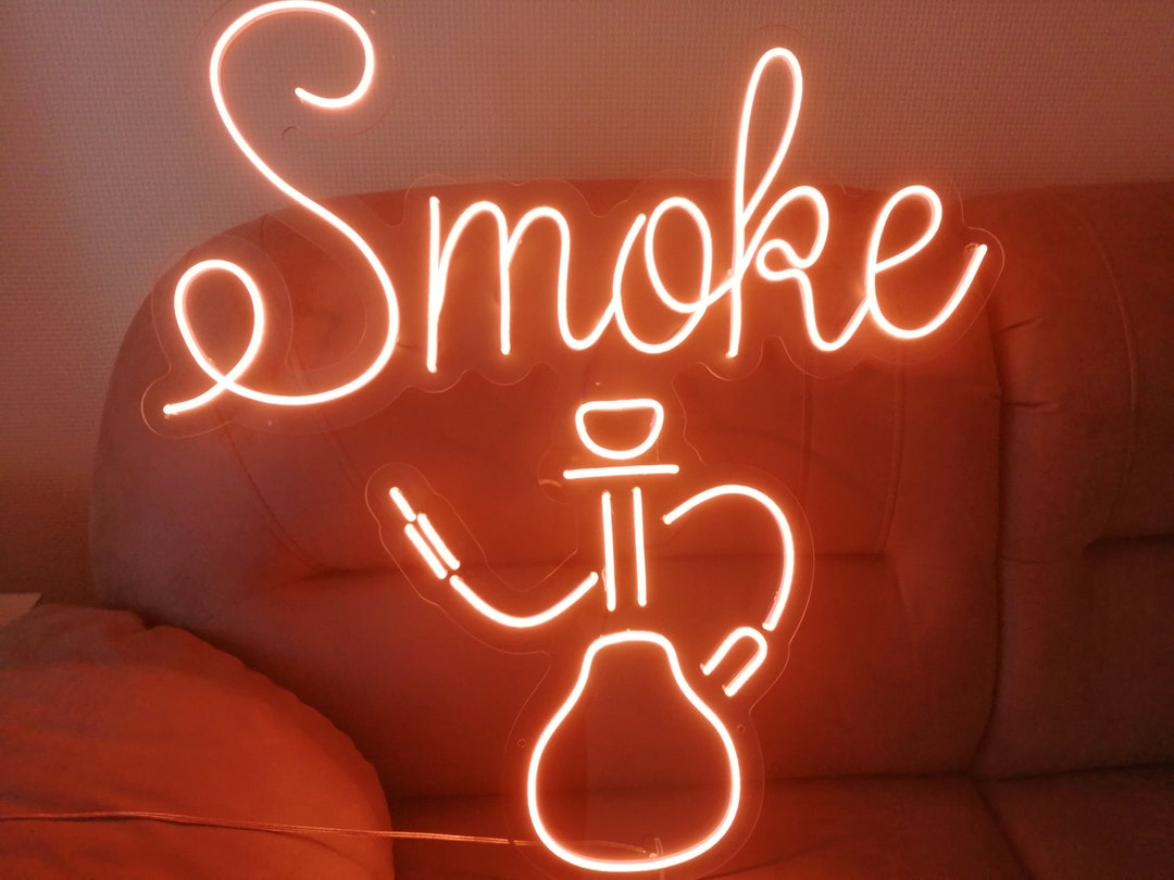 Smoke Neon Sign Hookah Smoke Neon Sign Hookah Bar Neon Sign - Etsy