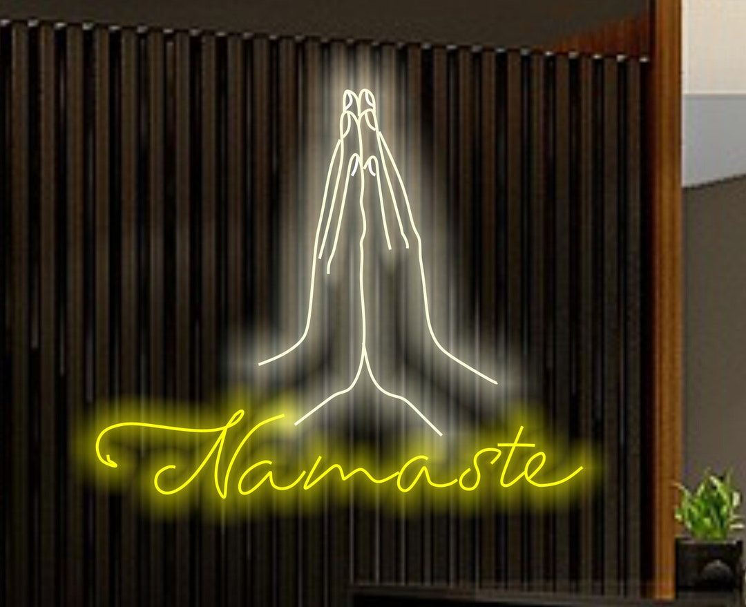 Yoga Neon Sign, Namaste Neon Sign, Yoga-inspired Neon Sign With Namaste ...