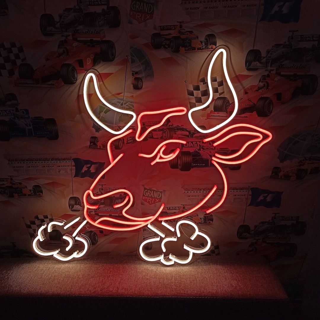 Neon Bull, Bull Head Neon, Longhorn Neon Sign, Texas Longhorn Sign, Cow ...