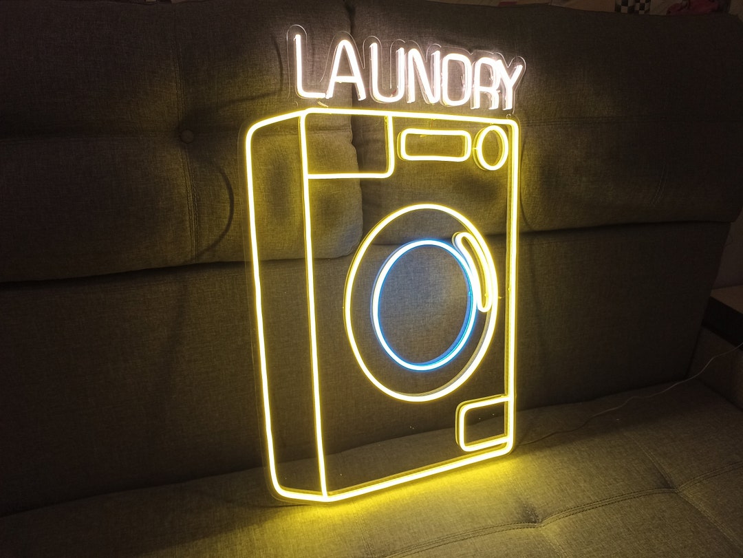 Laundry Machine Neon Sign, Laundry Appliance Neon Sign, Laundry Device ...
