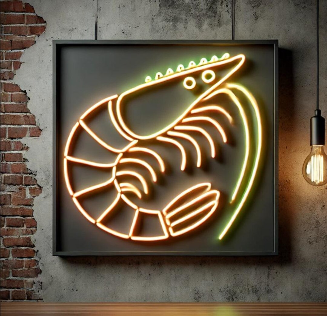 Shrimp Neon Sign, Neon Seafood Sign, Shrimp Light Sign, Seafood Neon ...
