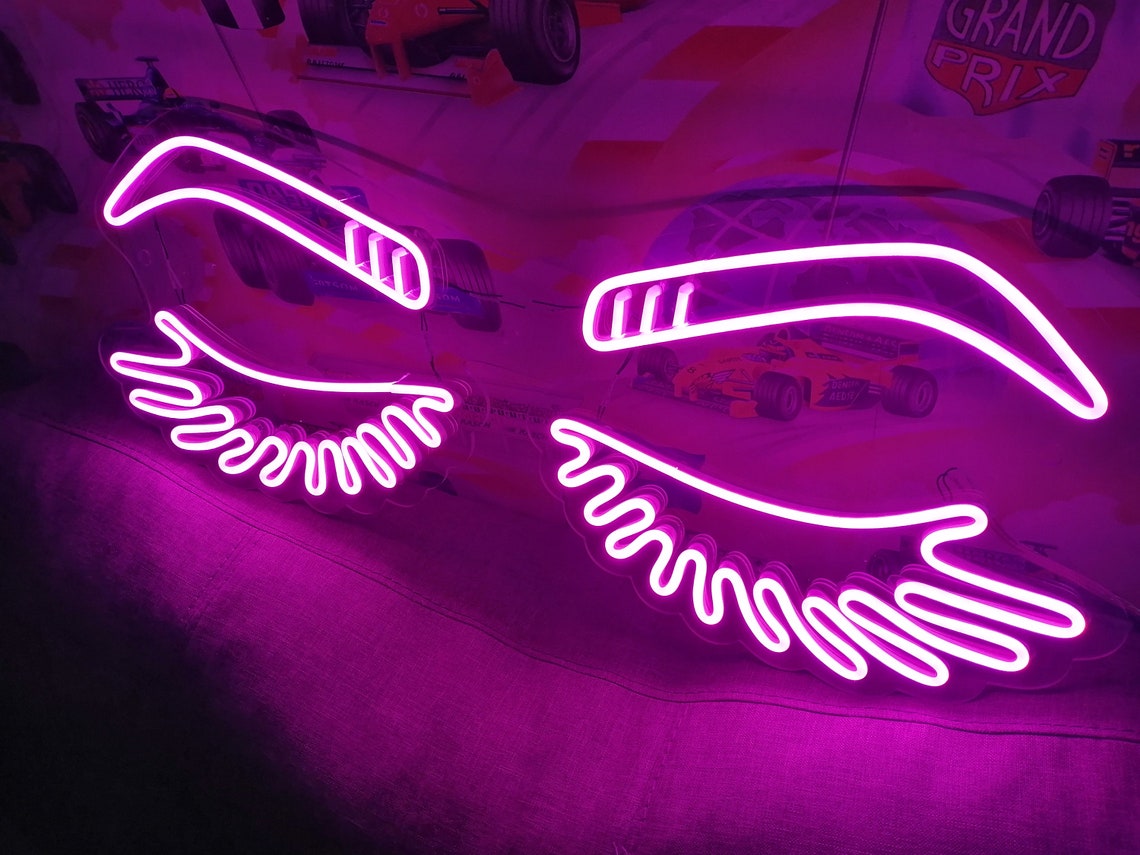 Eyelashes Led Neon Sign Beauty Salon Sign Custom Neon Sign | Etsy