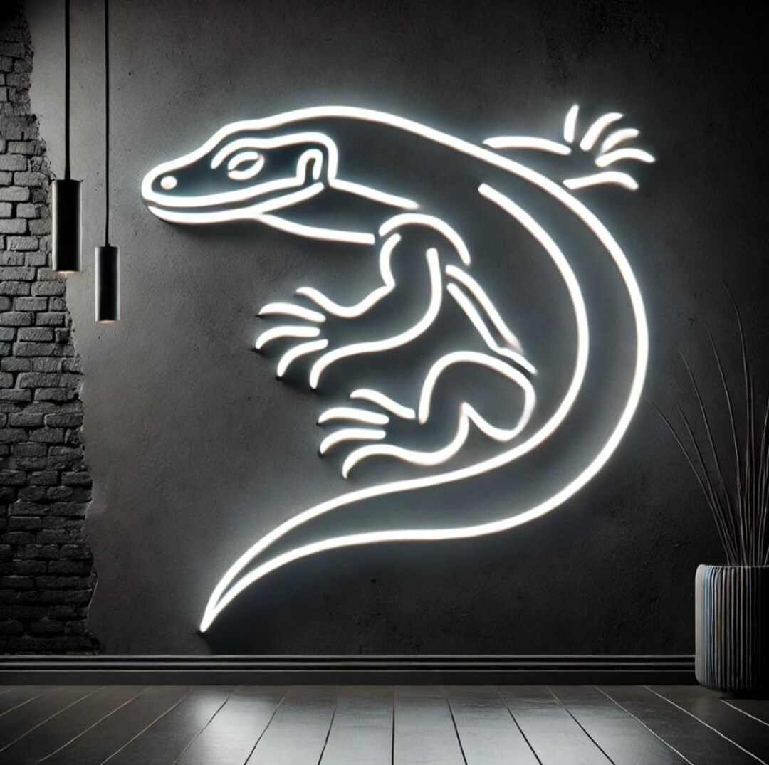 Monitor Lizard Neon Sign, Gecko Neon Sign, Salamander Neon Sign ...