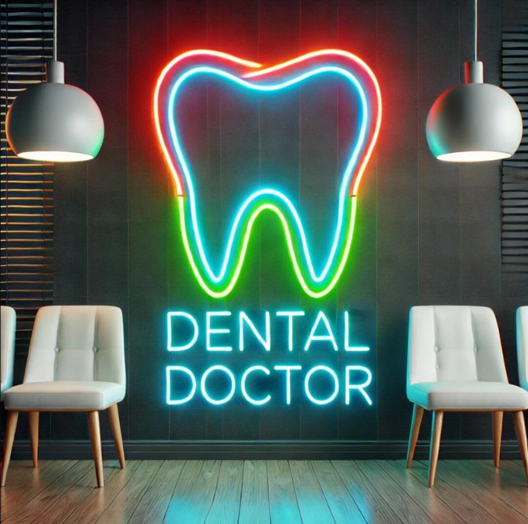 Dental Clinic Neon Sign, Dental Doctor Neon Sign, Tooth Neon Light ...