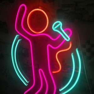 Karaoke Bar Sign Karaoke Neon Sign Microphone Neon Light - Etsy