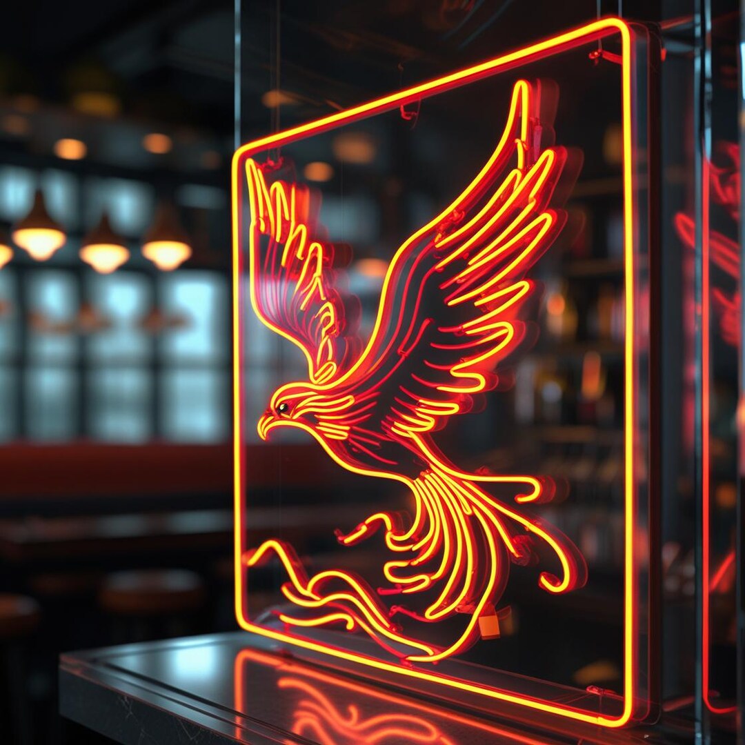 Phoenix Neon Sign, Phoenix Bird Neon Sign, Neon Phoenix Light, Firebird ...