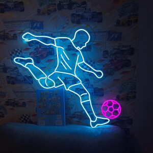 Football Player Neon Sign, Football Sign, Football Player Led Decor ...
