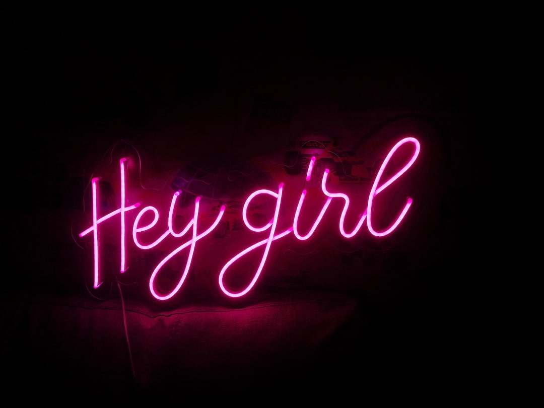 Neon Sign Gift, Neon Sign Hey Girl, Neon Signs, Neon Party Sign ...