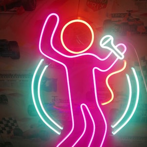 Karaoke Bar Sign Karaoke Neon Sign Microphone Neon Light - Etsy