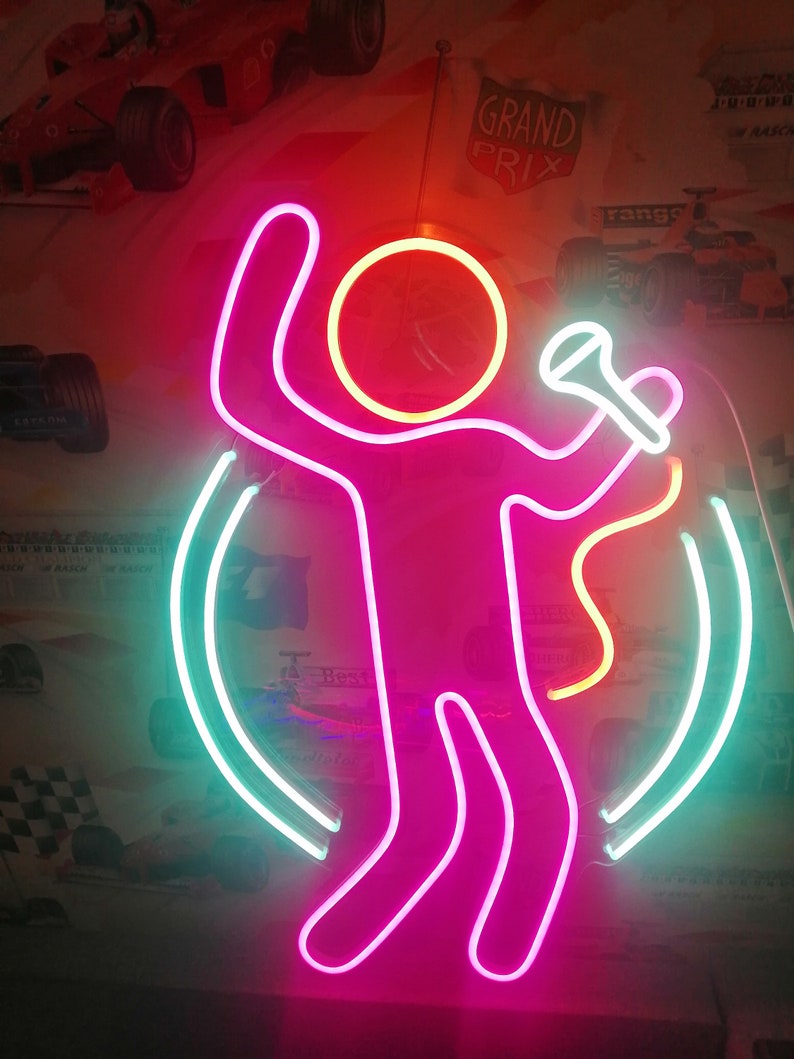 Karaoke Bar Sign Karaoke Neon Sign Microphone Neon Light - Etsy