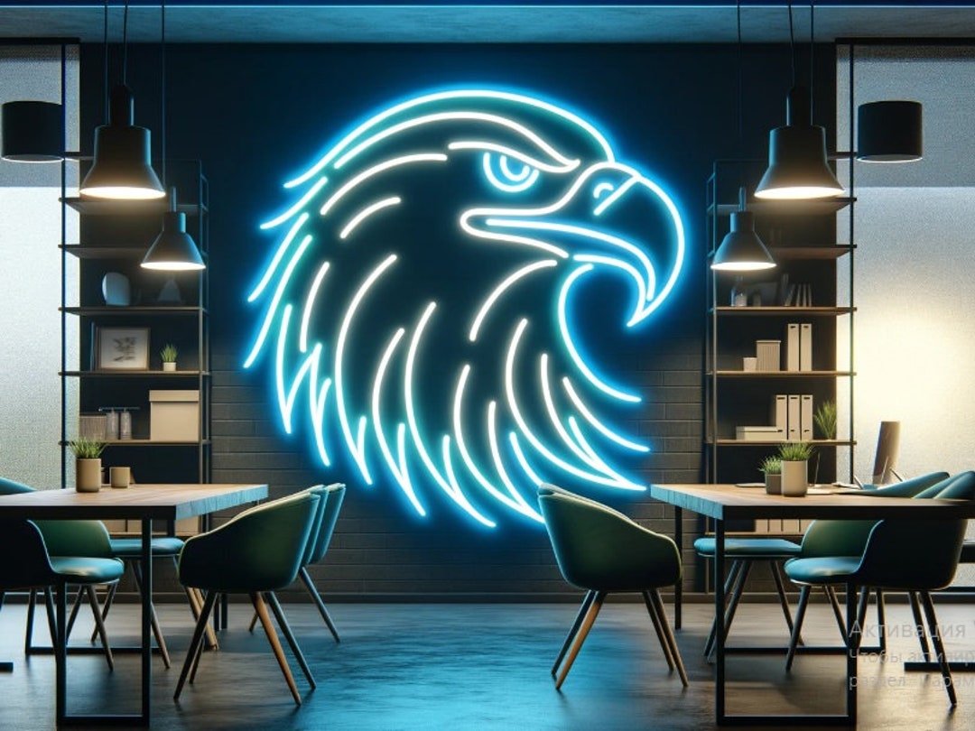 Eagle Neon Sign, Neon Sign With Eagle Design, Eagle-shaped Neon Light ...