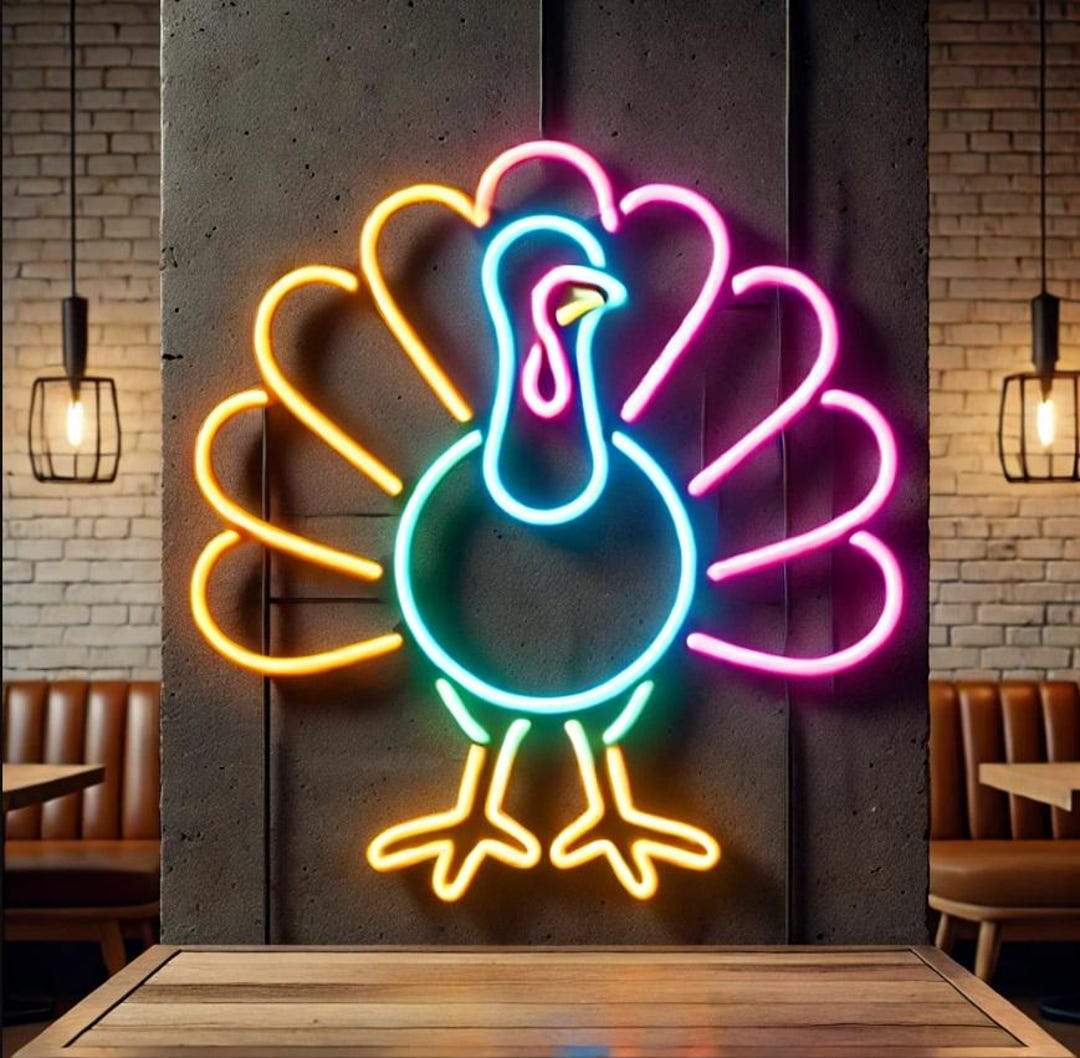 Turkey Neon Sign, Neon Turkey Light, Neon Turkey Decoration ...