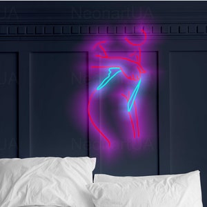 Body Woman Neon Sign, Body Neon Sign, Bikini Woman Neon Sign, Woman ...