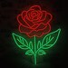 Rose Neon Sign, Flower Neon Sign, Rose Flower Neon Sign, Custom Flower ...