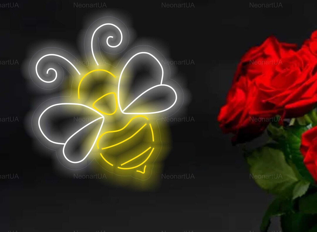 Bee Neon Sign, Bee - LED Neon Sign, Neon Signs Bee Shaped, Gift Neon ...