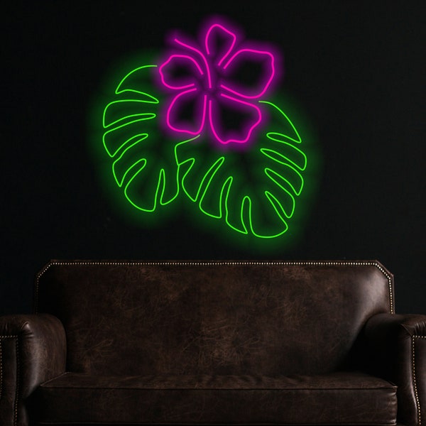 Greenery Wall With Neon Sign - Etsy