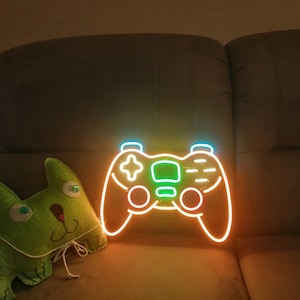 Game Controller LED Neon Sign | Game Room Decor Led Sign, Neon Lights ...