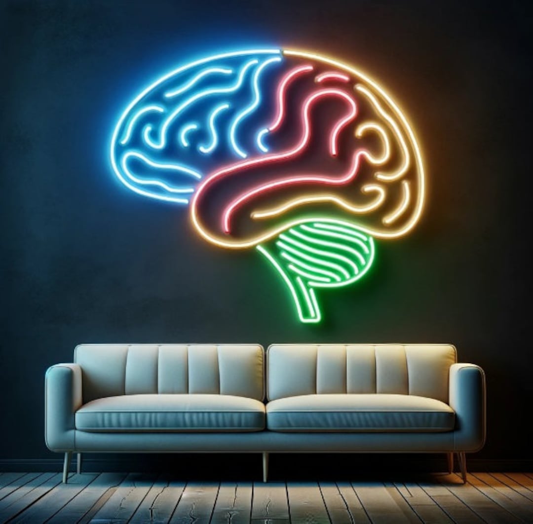 Human Brain Neon Sign, Lamp Decor for Wall Human Brain, Human Brain ...