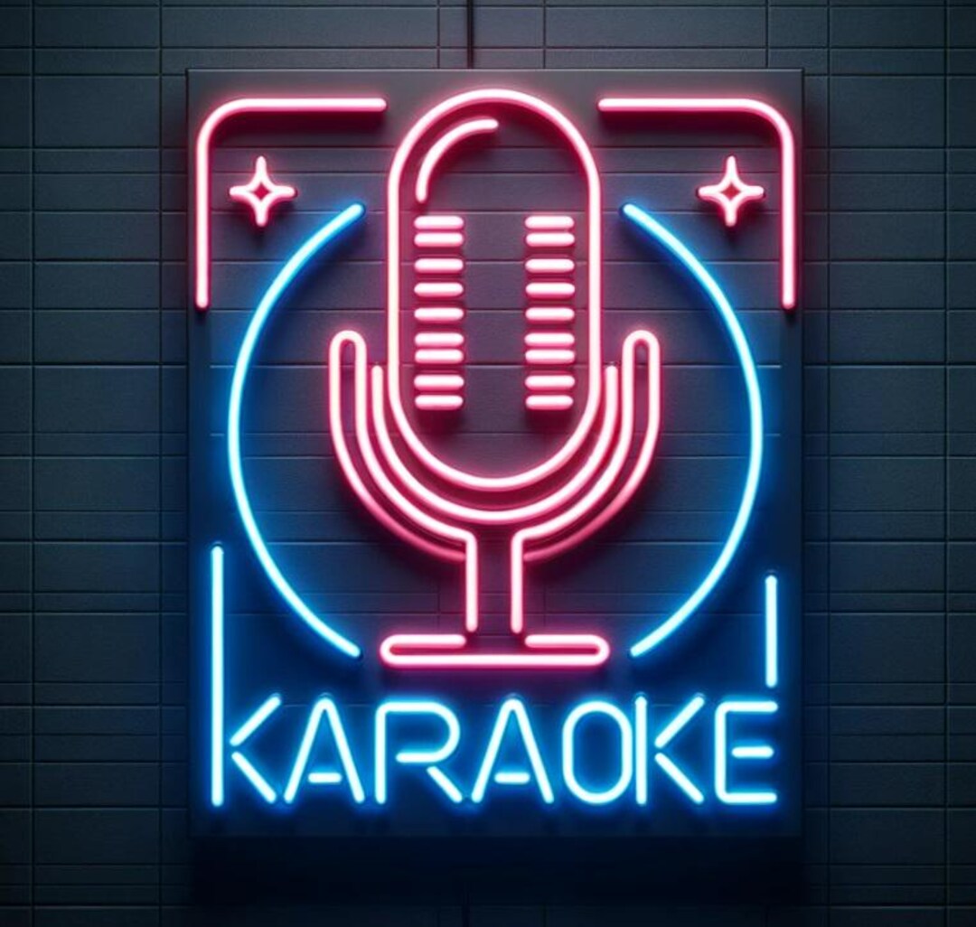 Karaoke Bar Sign, Karaoke Neon Sign, Microphone Neon Light, Stand up ...