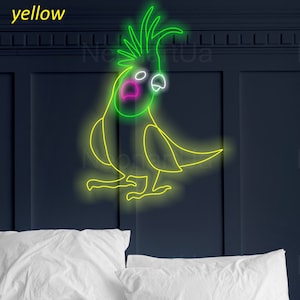 Parrot Neon Sign, Parrot Cockatoo Neon Sign, Animal Neon Sign, Anime ...