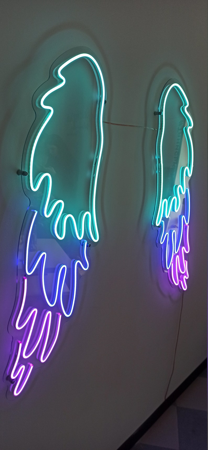 Angel Wings Wall Decor | Led Light Wings, Neon Angel Wings, Glowing ...