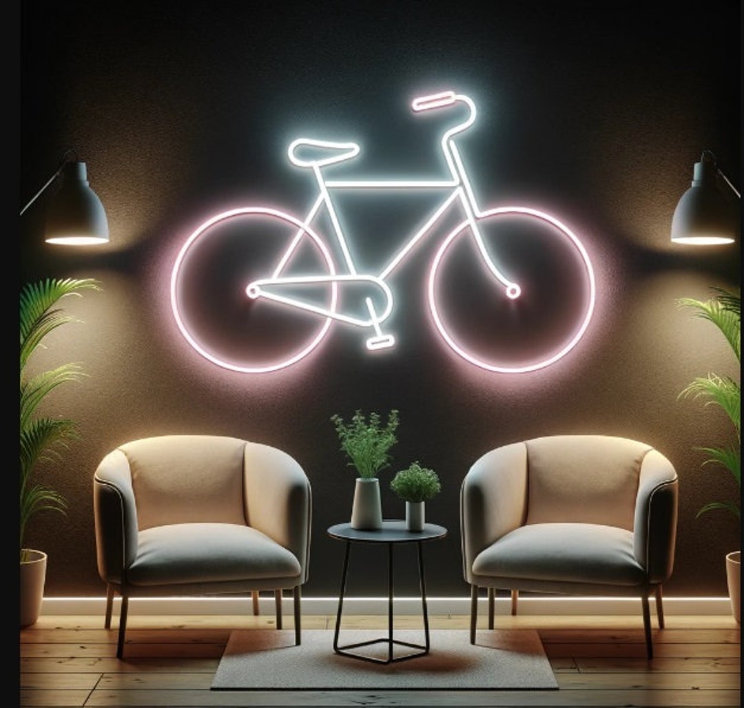 Bicycle Neon Sign, Neon Bike Sign, Bicycle Neon Lamp, Custom Neon ...