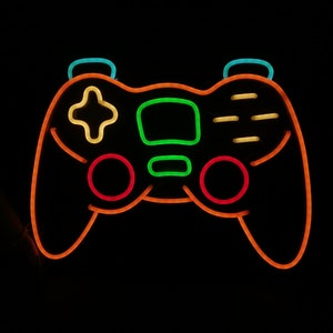 Game Controller LED Neon Sign | Game Room Decor Led Sign, Neon Lights ...
