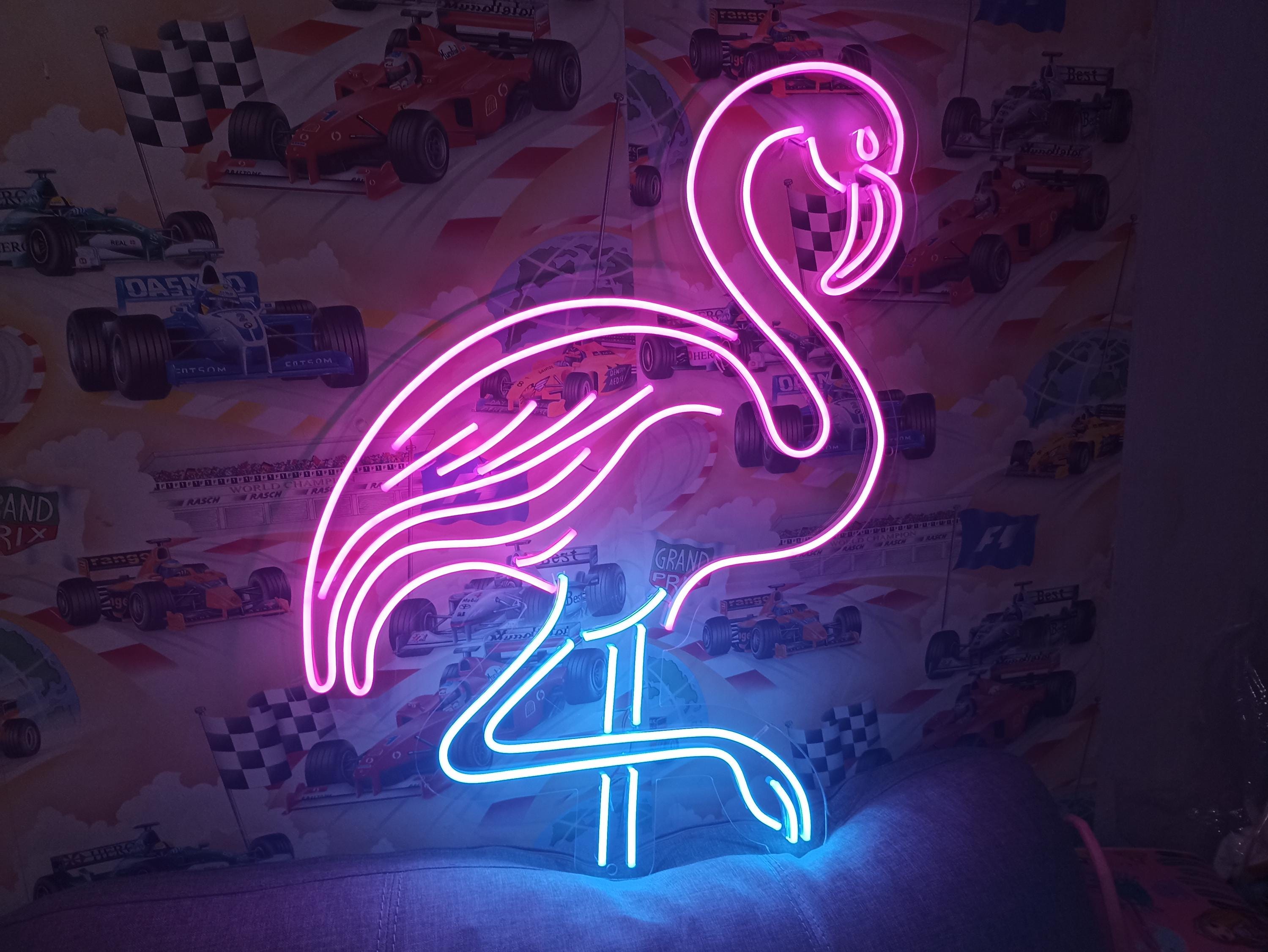 Flamingo - LED Neon Light Signs, Pink LED Neon Sign Wall Decor - Etsy