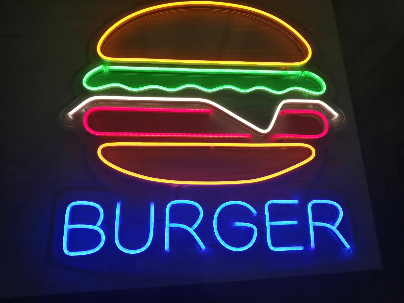 Burger Neon Sign Home Decor Gift Food Neon Custom Neon | Etsy