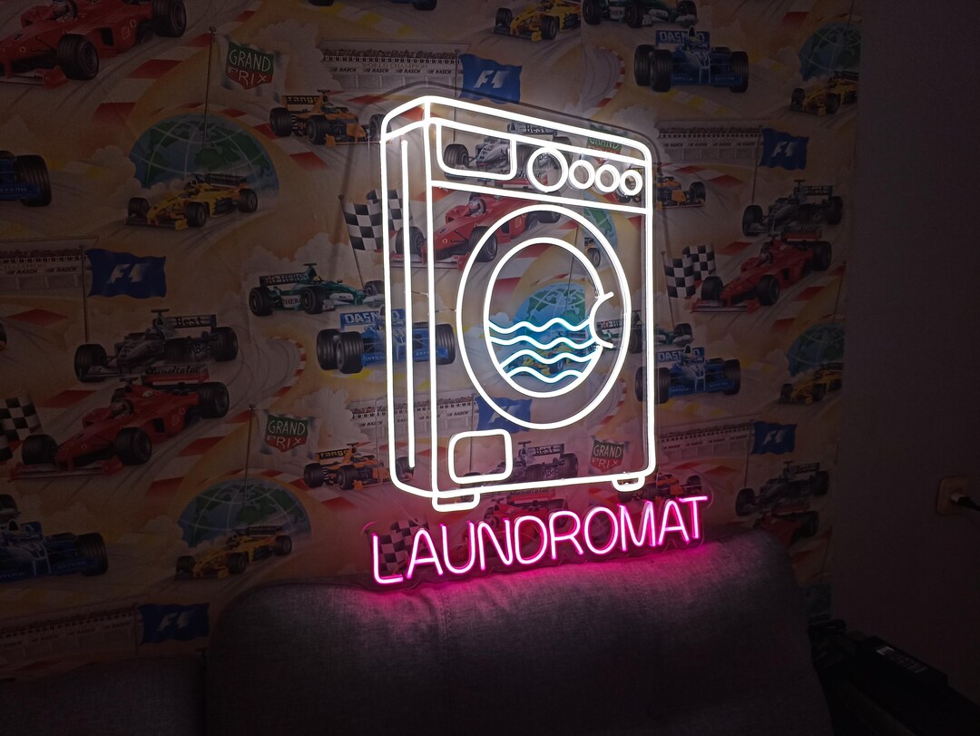 Laundry Machine Neon Sign, Laundry Appliance Neon Sign, Laundry Device ...